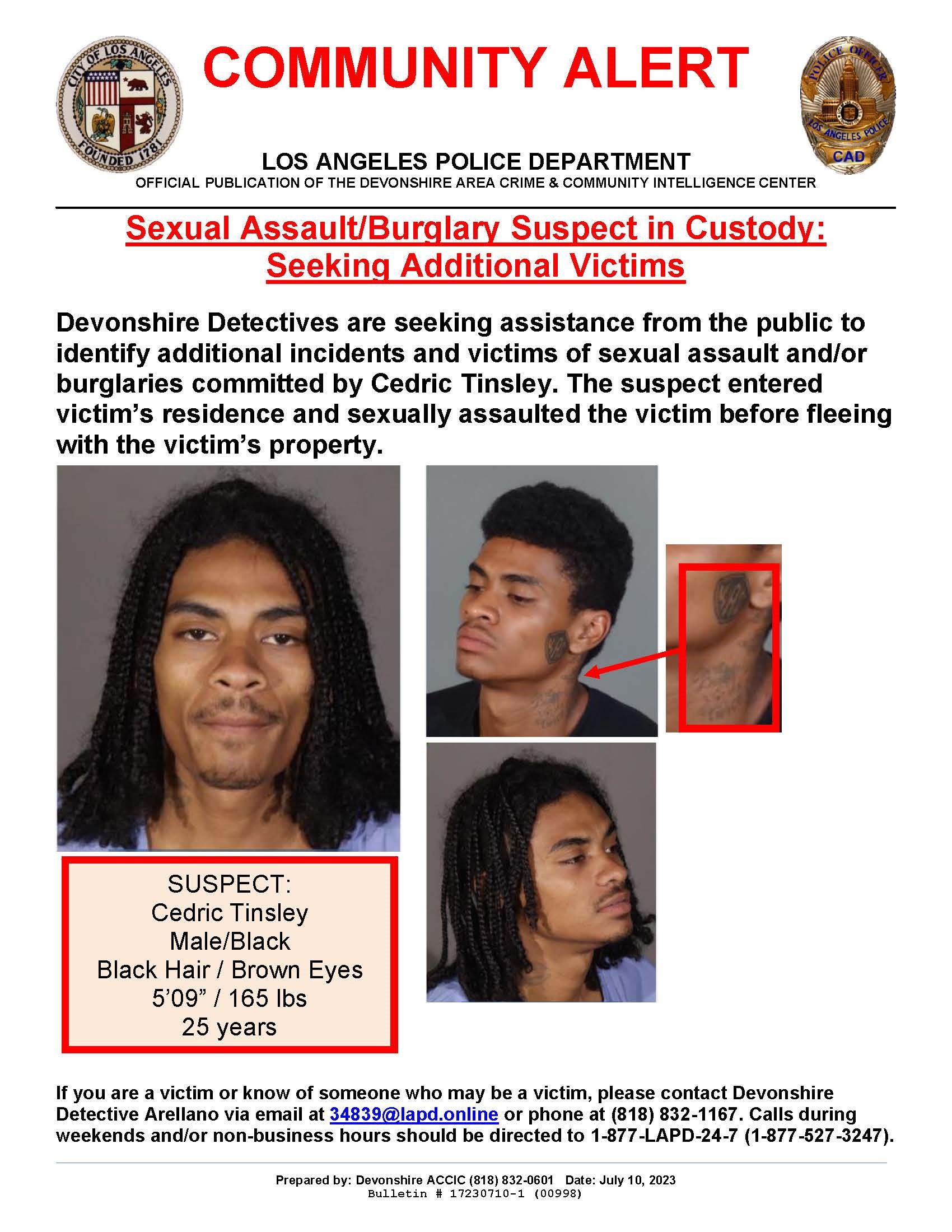 Detectives Announce the Arrest of Sexual Assault Suspect and Seek ...